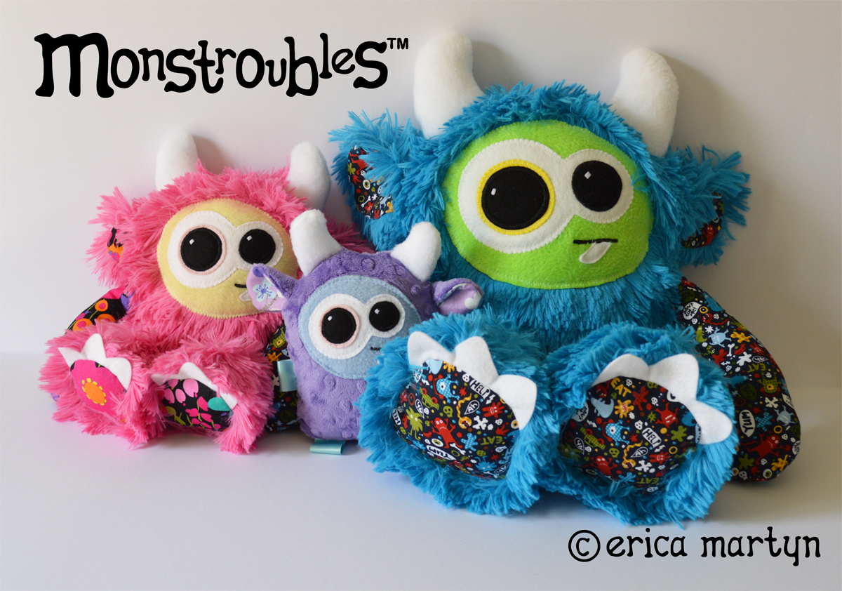 Monstroubles-3-Monsters-Batch-1-Odds-and-Soxlets-Copyright-Erica-Martyn ...